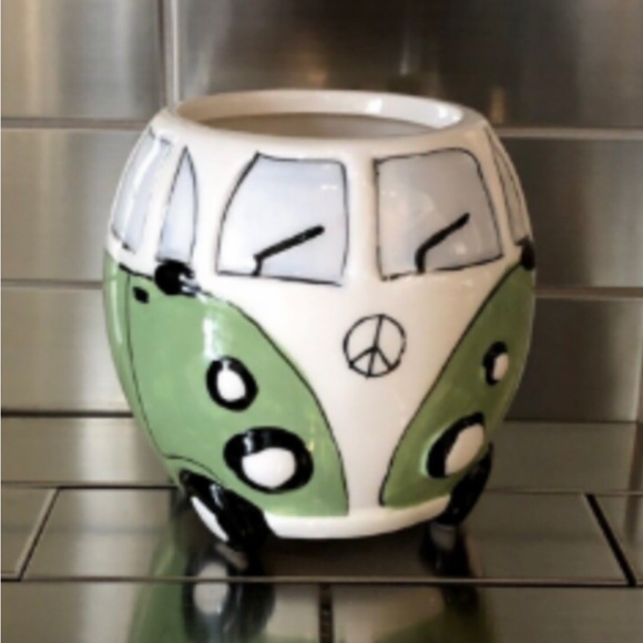 Other | Ceramic Vw Bus Planter Green Firm On Price | Poshmark
